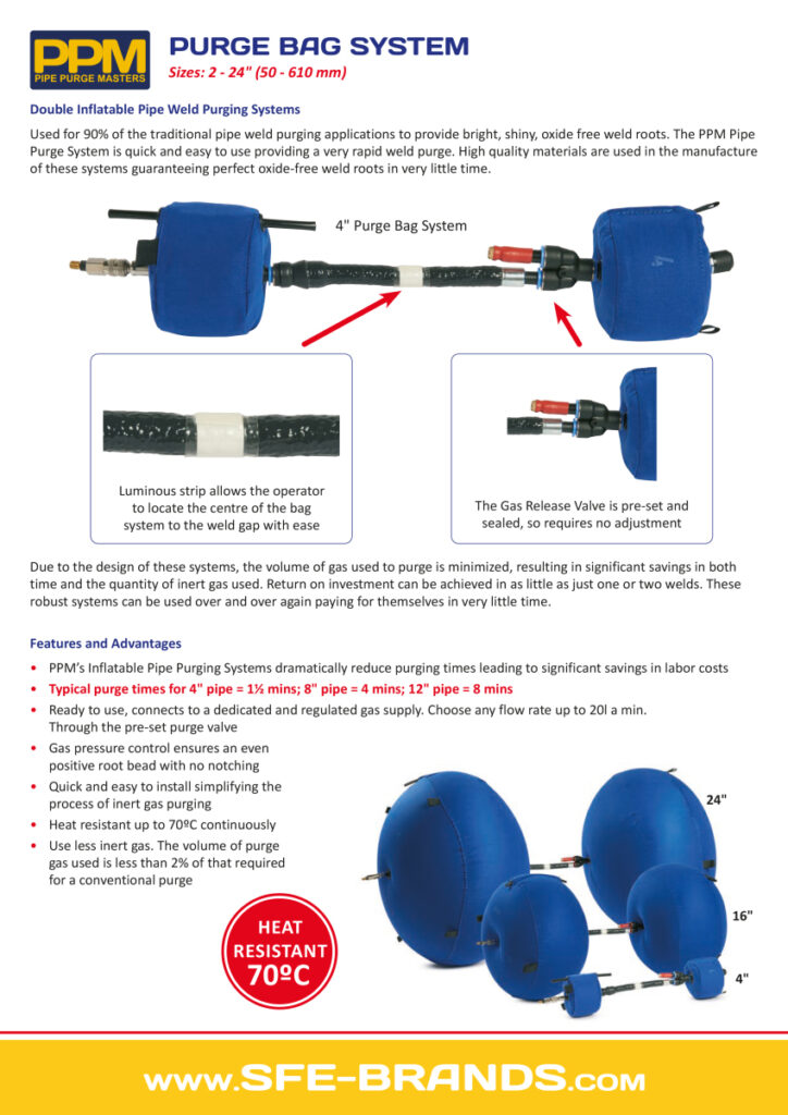 Hệ Thống Túi Khử Khí PPM / PPM Purge Bag System – Tag Pipe